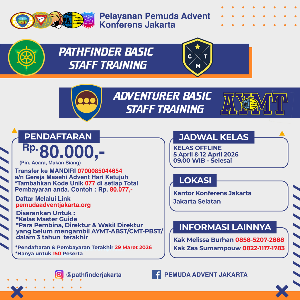 Club Ministry Training (CMT) - Pemuda Advent Jakarta